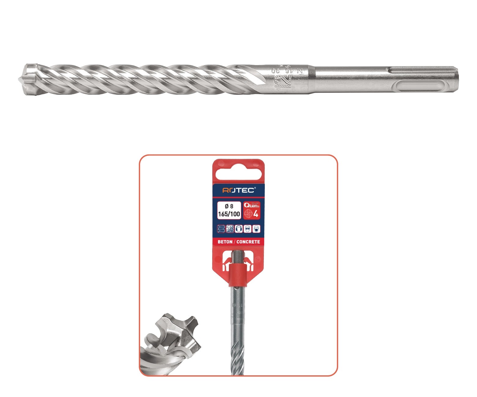 Hamerboor SDS-plus QUATTRO-X – Technitools